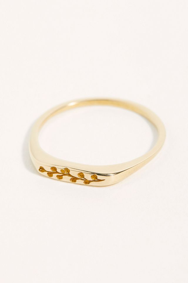 Mini Botanical Signet Ring | Free People