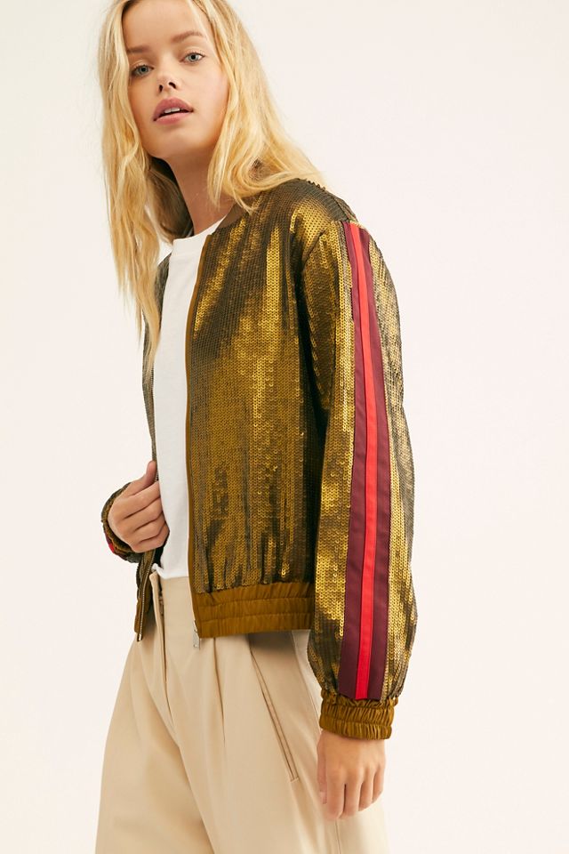 Sequin Track Jacket | Free People
