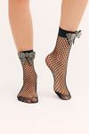 Embellished Bow Fishnet Socks | Free People