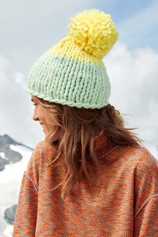 Cozy Up Color Block Pom Beanie | Free People