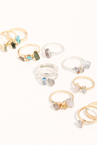 Raw Stone Ring Set | Free People UK
