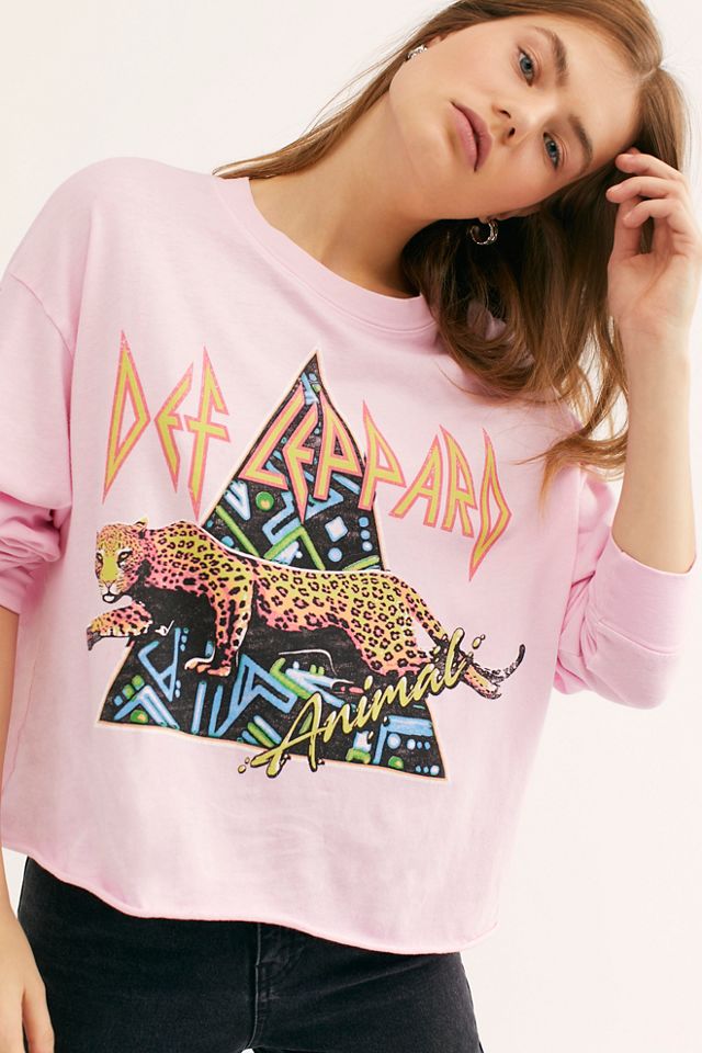 Def Leppard Animal Crop Long Sleeve | Free People
