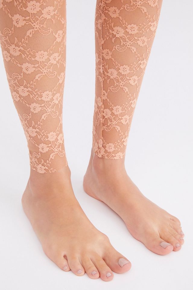 Runaway Lace Cropped Tights | Free People