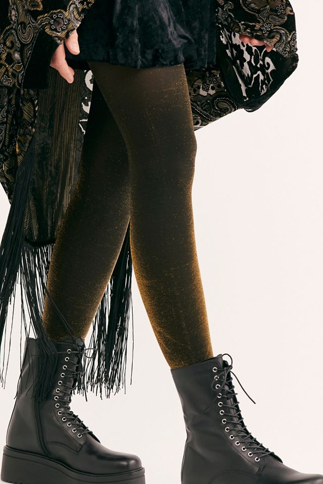 Liquid Metallic Tights | Free People