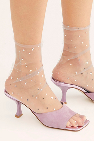 Starry Night Sheer Slouch Socks | Free People