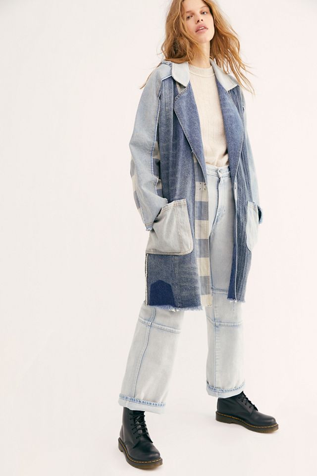 Washed Up Patched Up Denim Jacket | Free People UK