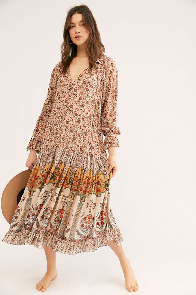 Feeling Groovy Border Print Maxi Dress | Free People