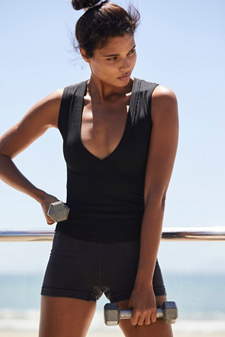 V-Neck Rib Tank | Free People UK