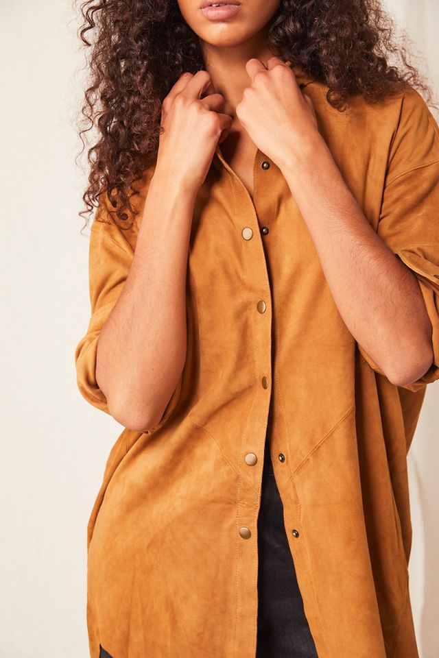 Capra Leather Shirt | Free People UK
