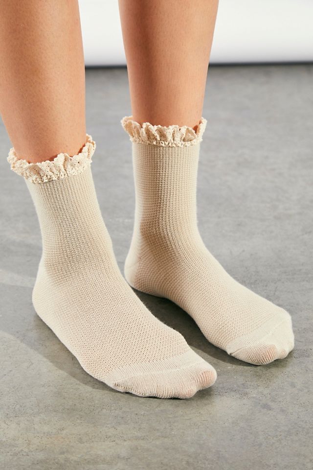 Beloved Waffle Knit Ankle Socks | Free People