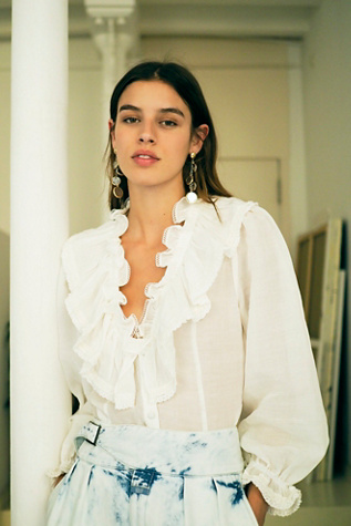 Ruffle Neck Blouse | Free People