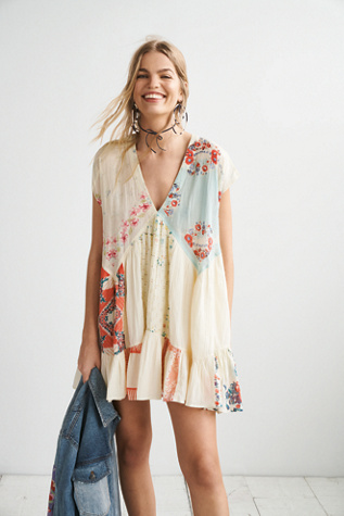 Mended With Scarves Mini Dress | Free People