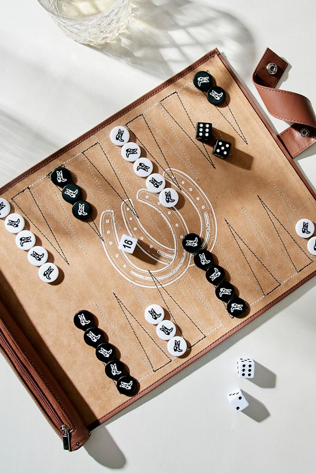 Understated Leather Lucky Backgammon Set | Free People