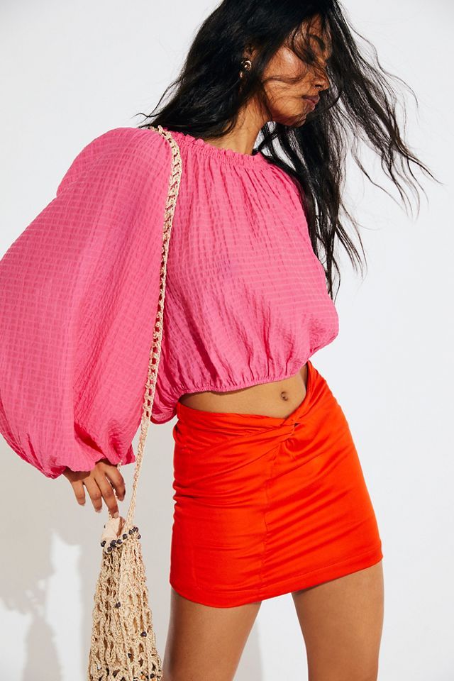 Night Dreamer Twist Mini Skirt | Free People