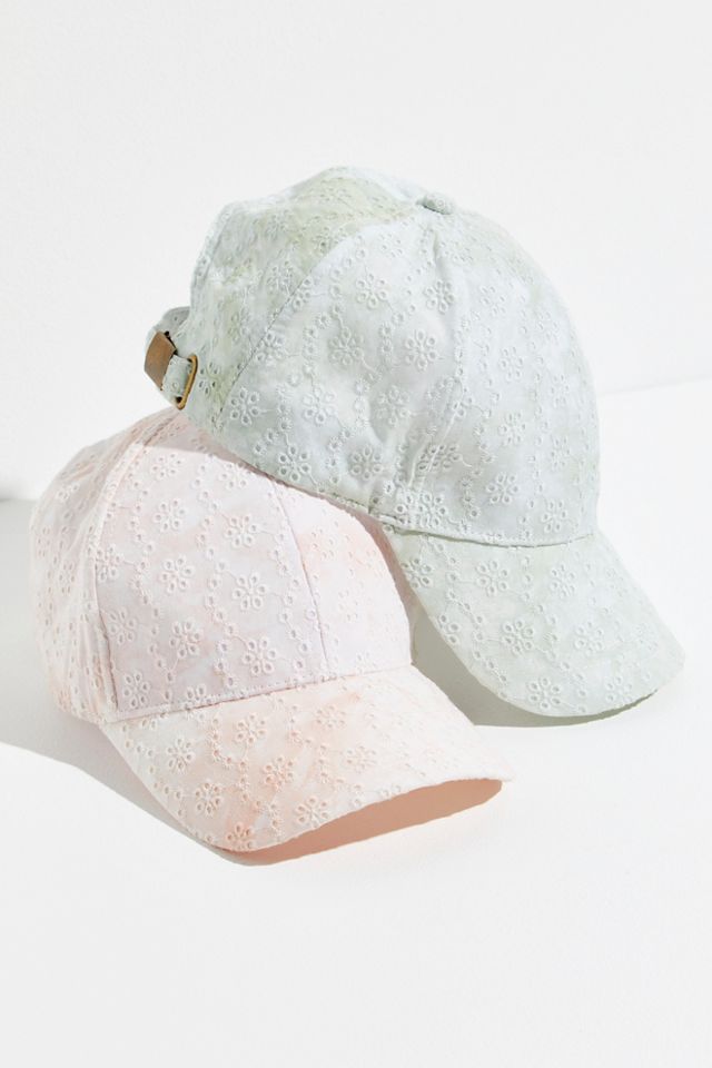 Misty Washed Eyelet Baseball Hat | Free People