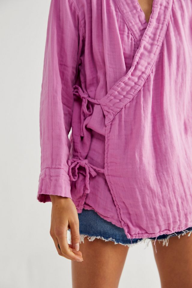 Solid Wrap Top Double Cloth Top | Free People