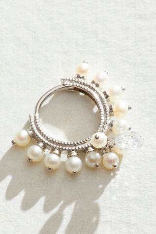Maria Tash 8mm Pearl Coronet Earring with Diamond | Free People UK