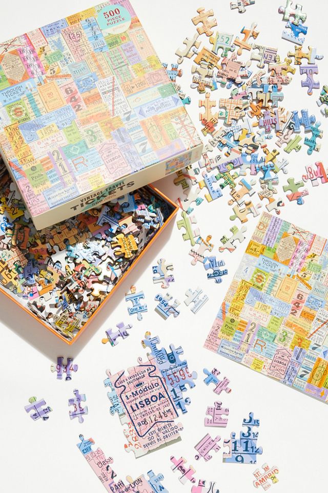 Vintage Travel Tickets 500-Piece Puzzle | Free People UK