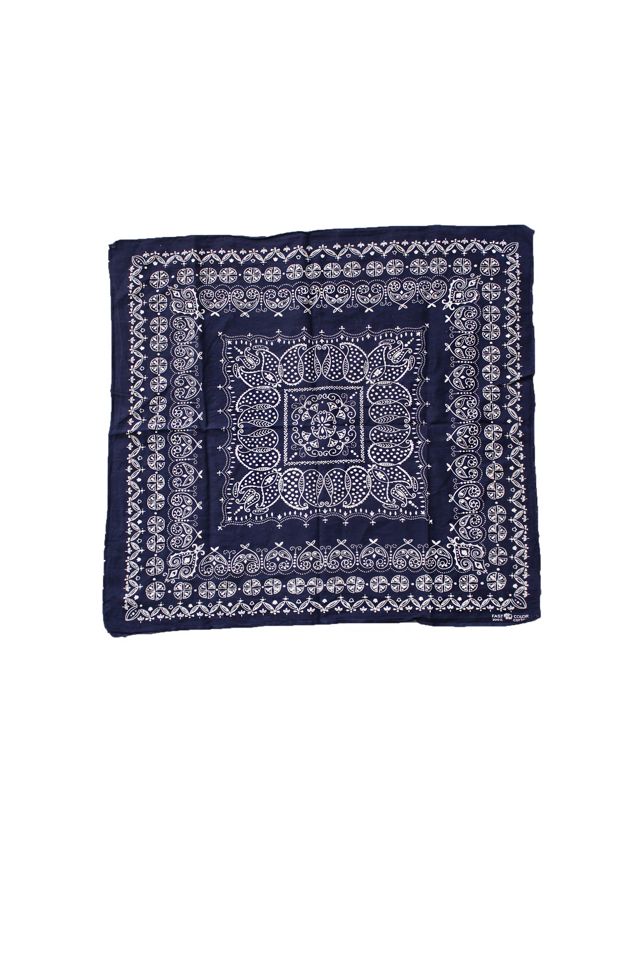 Vintage 1950's Blue Fast Color Trunk Up Elephant Bandana Handkerchief ...