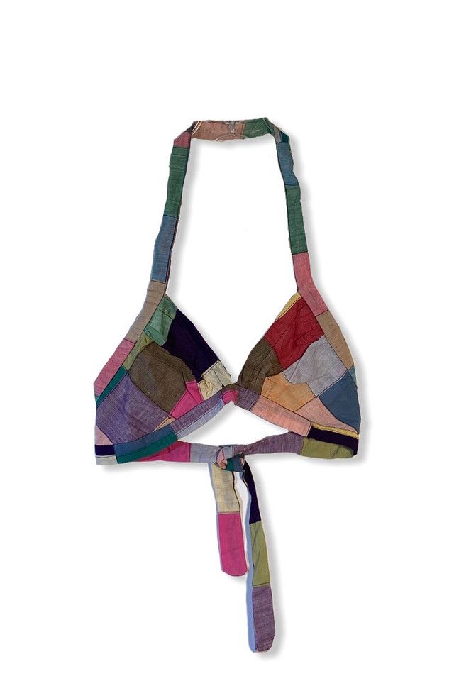Well Worn Art Vintage Patchwork Madras Bra Top | Free People