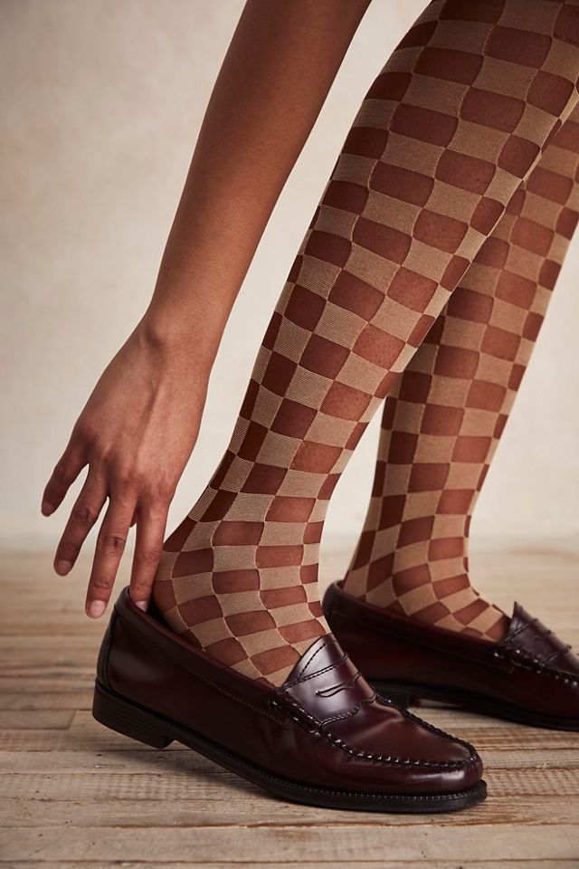 Encore Checkered Tights | Free People