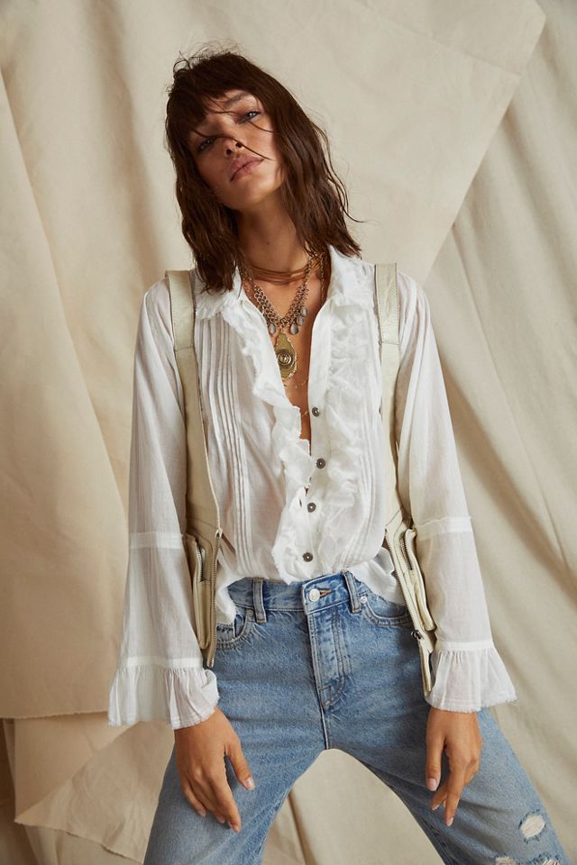 Savannah Ruffle Buttondown | Free People