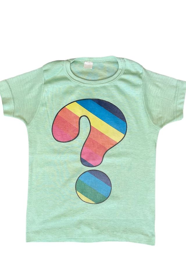 Vintage 1980's Rainbow Question Mark soft Top selected by Villains ...