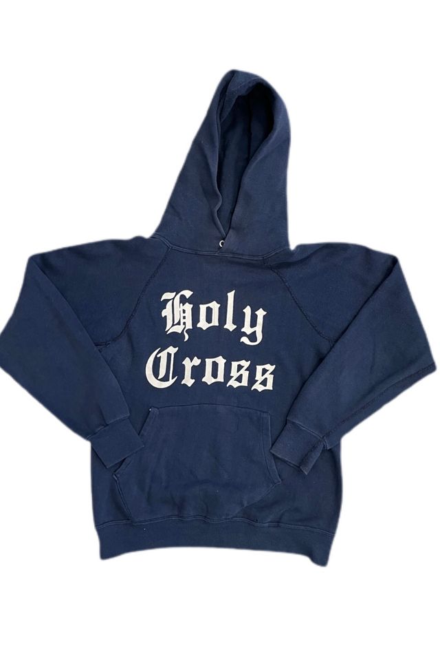 Vintage 1970's Holy Cross soft Hooded Sweatshirt selected by Villains ...
