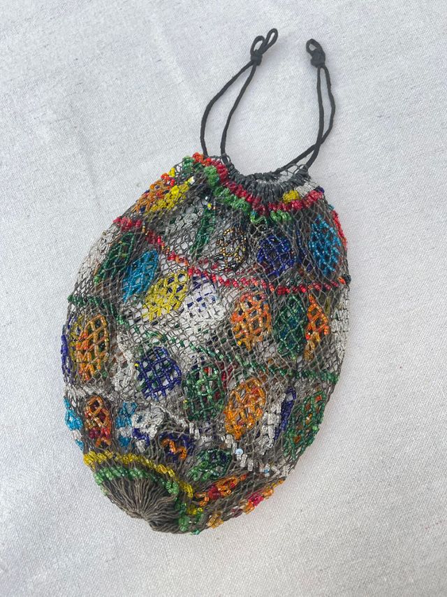 Vintage Beaded Fishnet Pouch Bag, Selected by Bombyx Vintage | Free People