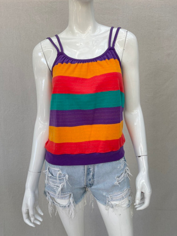Vintage Rainbow Stripe Tank Top, Selected by Bombyx Vintage | Free People
