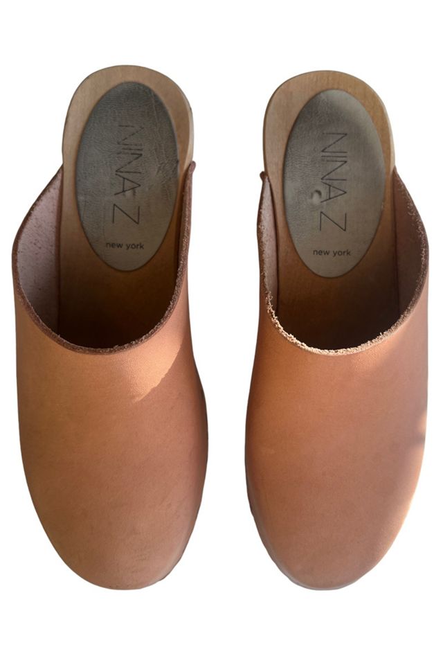 Nina Z Leather Clogs with Wood Sole Selected by Personal Choice | Free ...