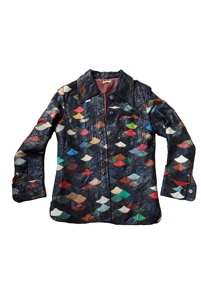 Vintage 70s Fish Scale Leather Jacket Selected By The Holding Company ...