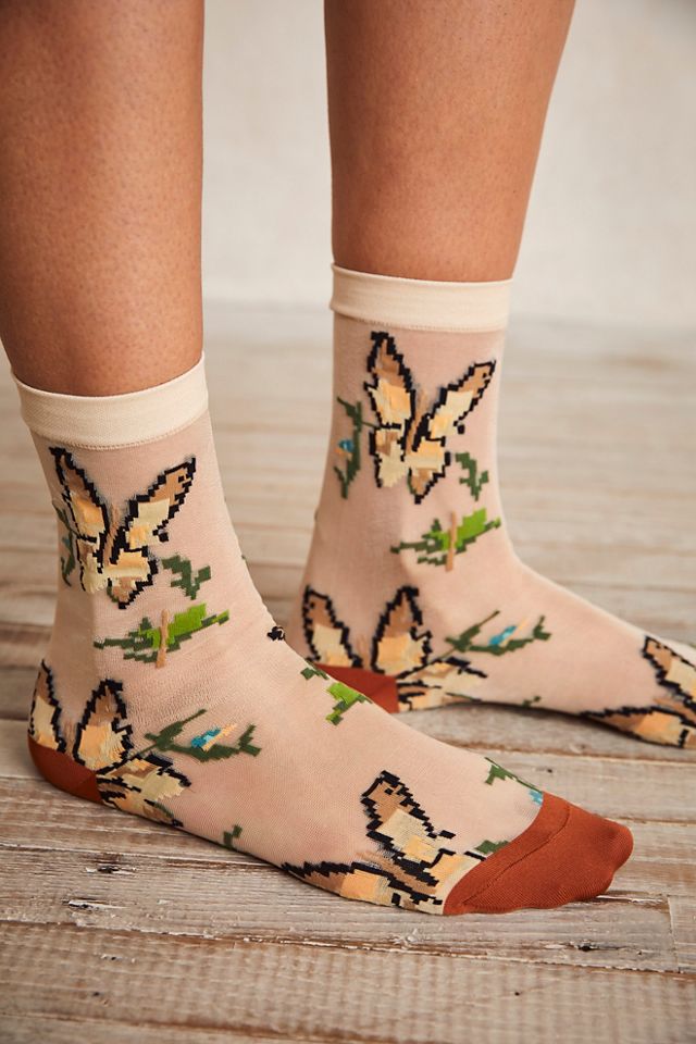 Mariposa Sheer Crew Socks | Free People UK