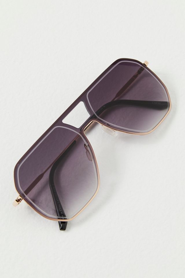 Clear Skies Rimless Aviator Sunglasses | Free People UK