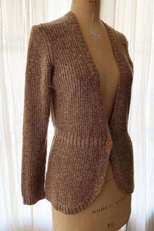Vintage Nubby Oatmeal Heathered Cardigan Selected by FernMercantile ...