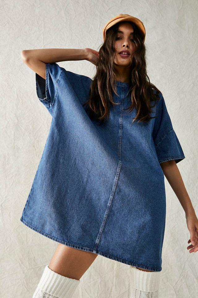 Oversized Denim Tee Dress | Free People UK