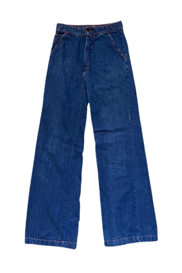 Vintage 1970's Bell Bottom Denim Pants Selected by Villains Vintage ...