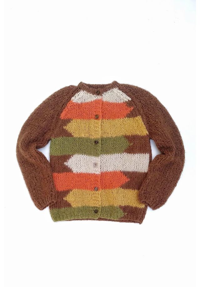 Vintage 1950's Fall Mohair Hand Knit Cardigan Sweater Selected by ...