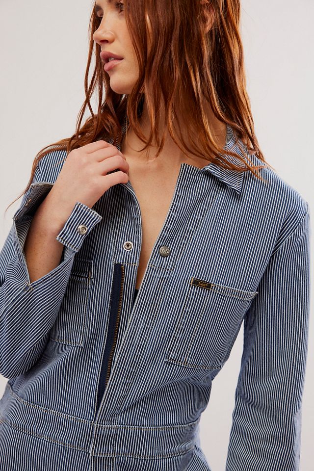 Lee Pinstripe Union Coverall | Free People