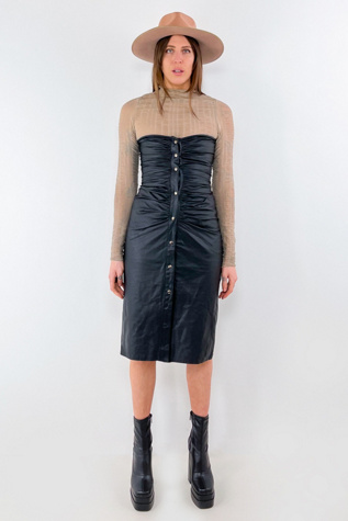 Vintage Leather Matrix Dress selected by Magpie Vintage | Free People