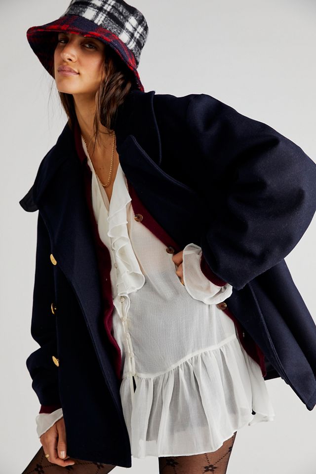 Denimist Oversized Peacoat | Free People UK