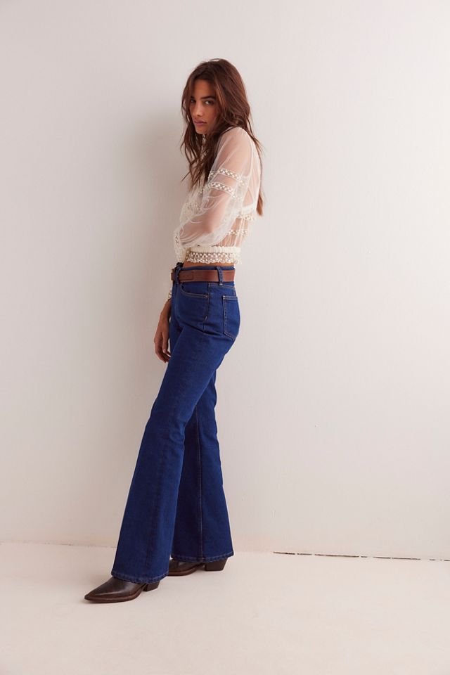 CRVY Vintage High-Rise Flare Jeans | Free People