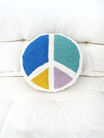 Hatch General Store Round Multi Colored Peace Pillow | Free People