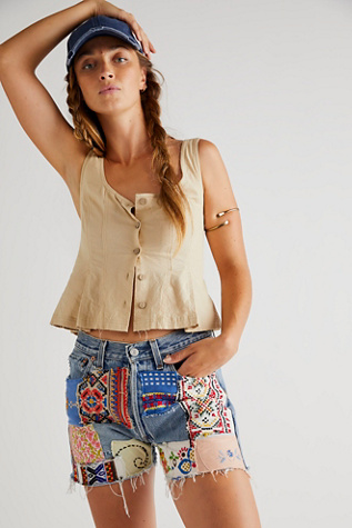 Totally Patched Up Cut-Off Shorts | Free People UK