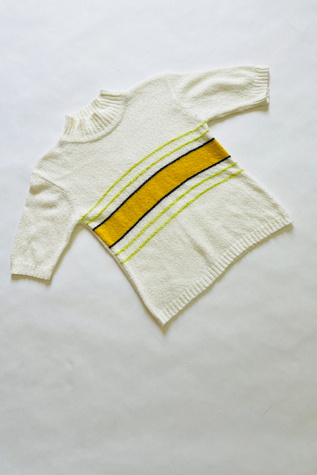 Vintage Cropped Yellow Stripe Sweater Selected by FernMercantile | Free ...