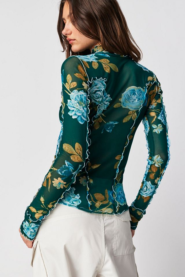 Charlie Printed Mesh Top | Free People