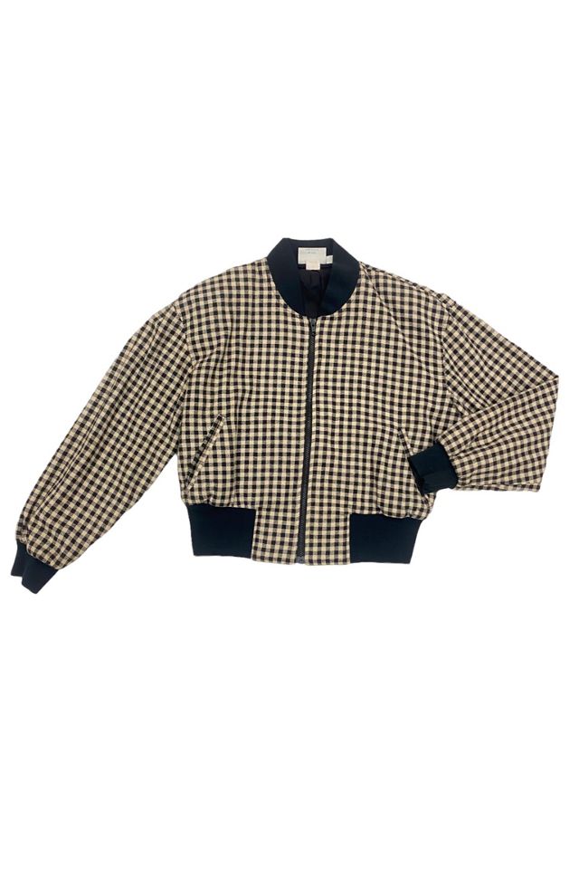 1980s Vintage Gingham Check Bomber Jacket Selected by BusyLady Baca ...