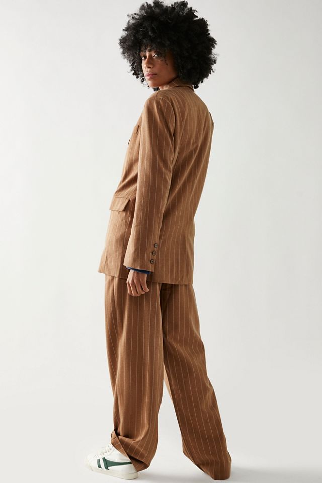 ZGY Denim Boyfriend Pinstripe Suit Set | Free People UK