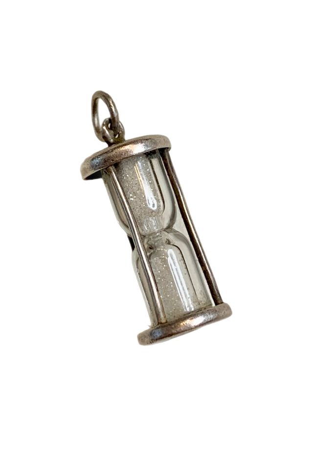 Vintage Sterling Silver Kiss Timer Hourglass Pendant Charm Selected by ...
