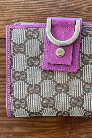 Vintage Gucci Monogram Y2k Wallet with Orchid Trim Selected by The ...